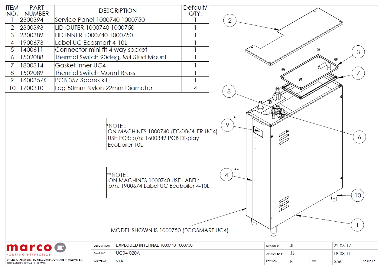 Ecoboiler UC4 - Marco Beverage Systems